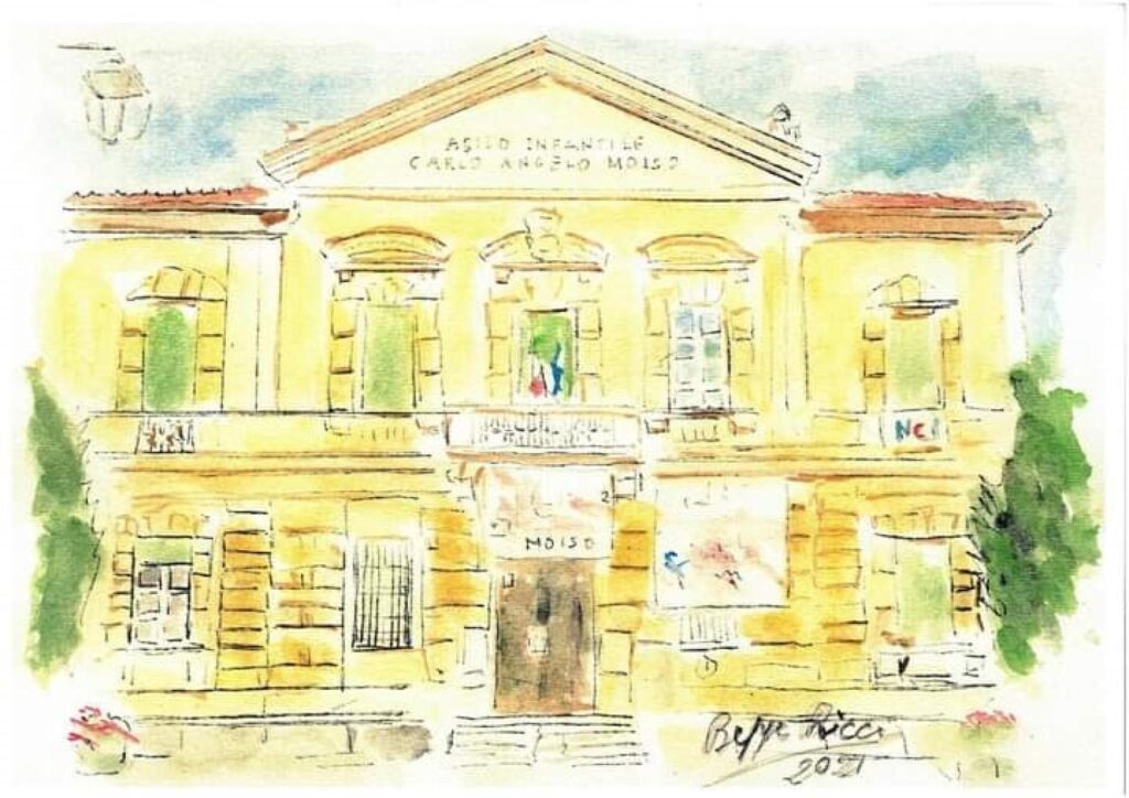 Beppe Ricci, pittore dell'Acquese: acquerello per l'asilo 'Moiso ...